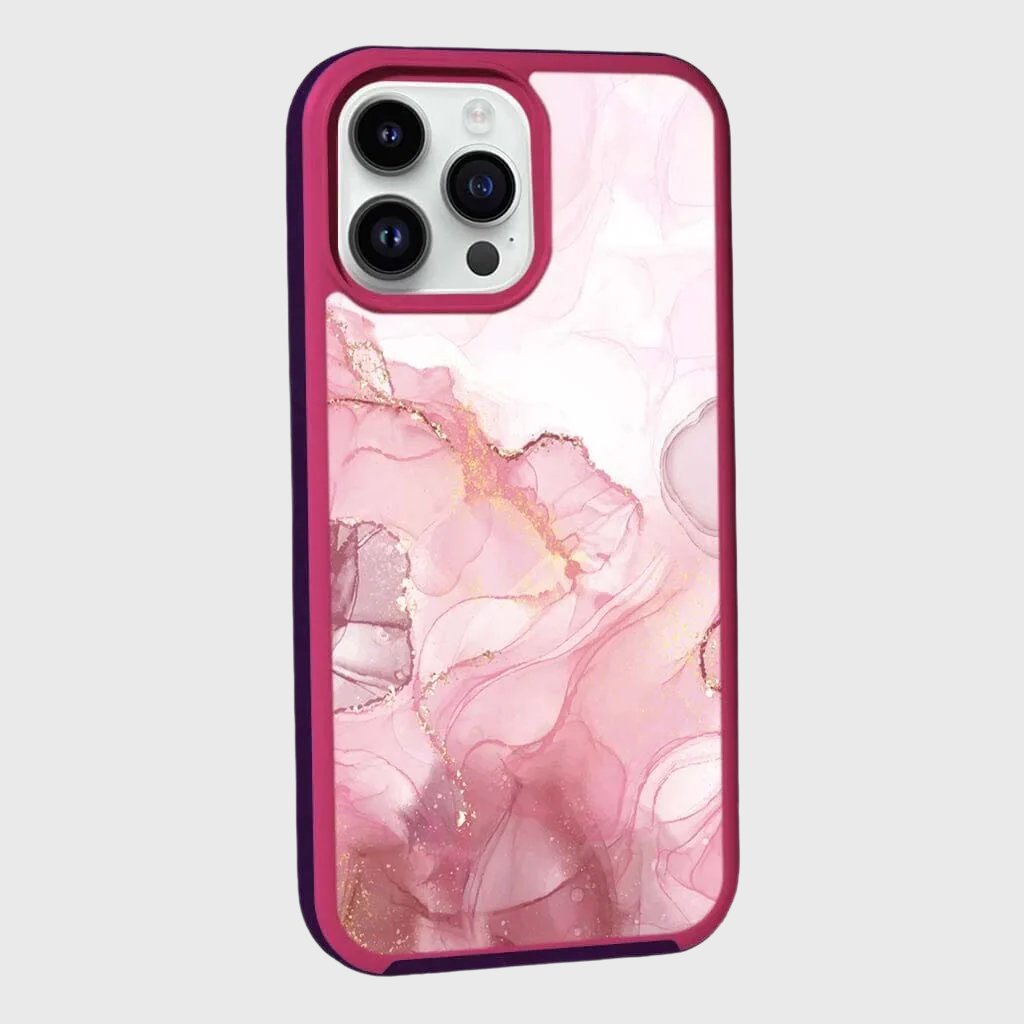 Pink iPhone 13 Pro Marble Case | Caseco Inc.